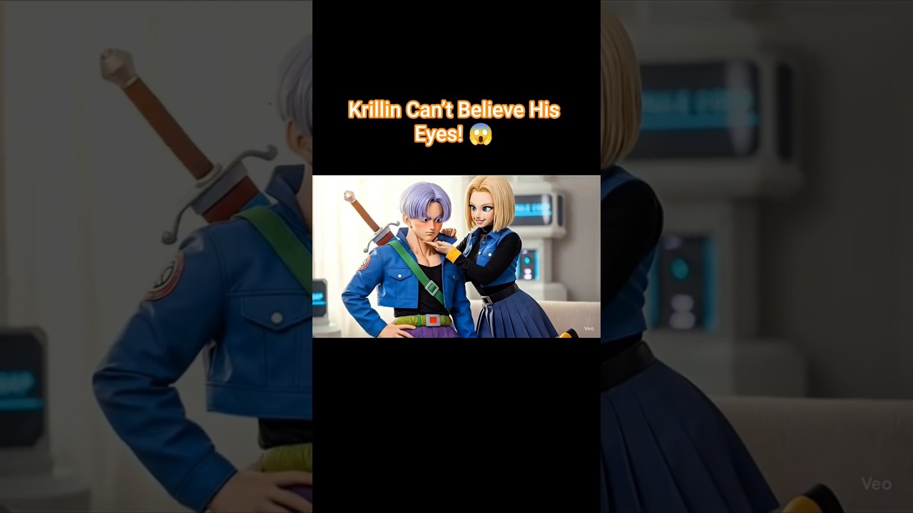 Android 18 Flirts with Trunks… Krillin’s SHOCKED Reaction! 😂 #i #veo3 #dragonball