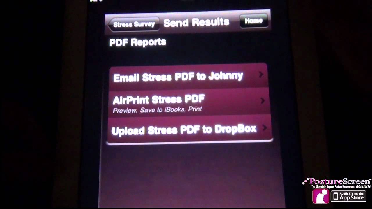 PostureScreen Mobile Posture Analysis - Stress Survey