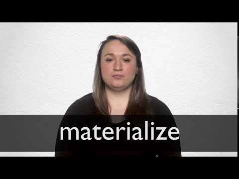 MATERIALIZE definition and meaning | Collins English Dictionary
