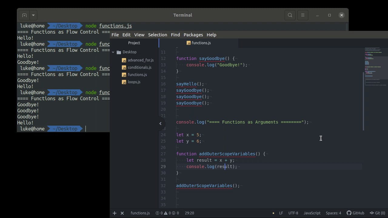 JavaScript - Flow Control - Functions as Arguments (Callbacks)