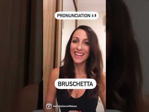 ITALIAN PRONUNCIATION - BRUSCHETTA #shorts