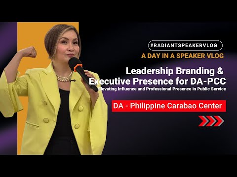 Executive Presence for Philippine Carabao Center | Best Motivational Speaker Toni Miranda