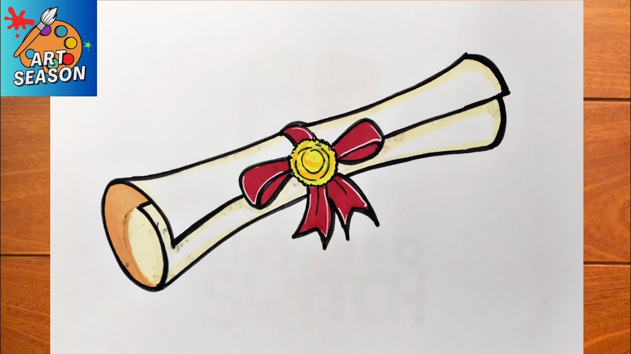 How to Draw a Graduation Scroll