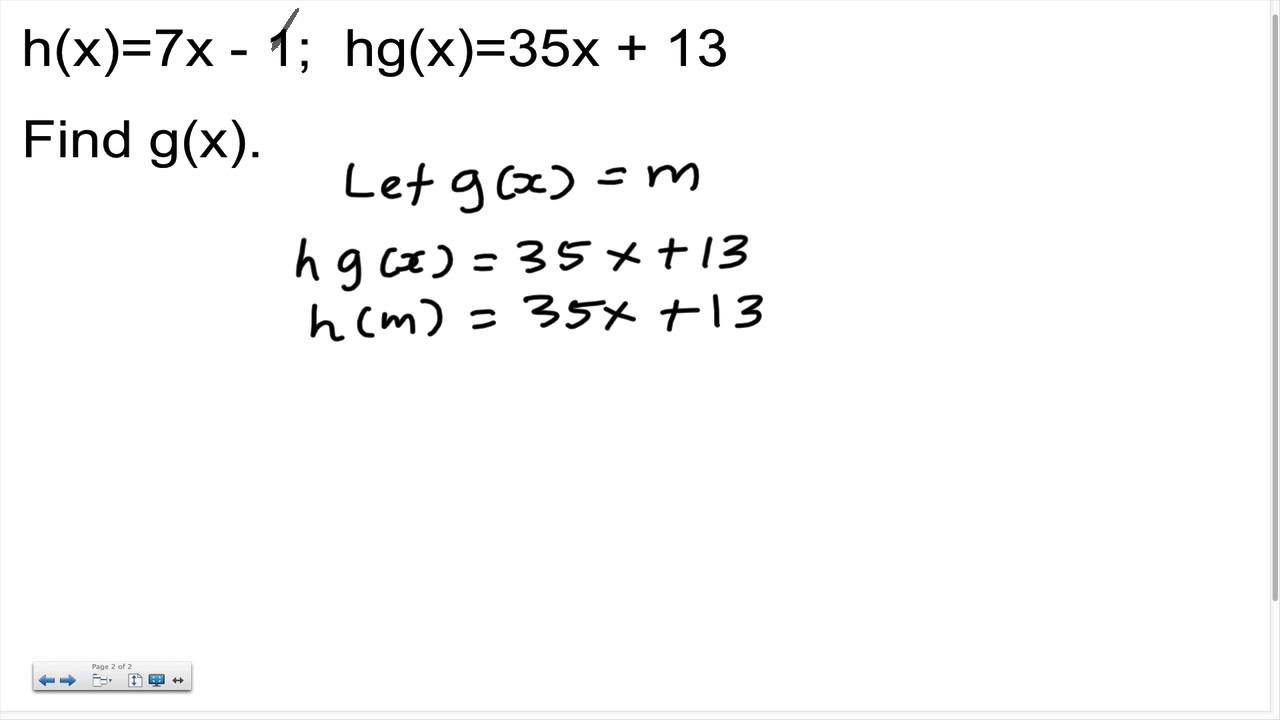 SPM - Form 4 - Add Math - Function (sub method2)