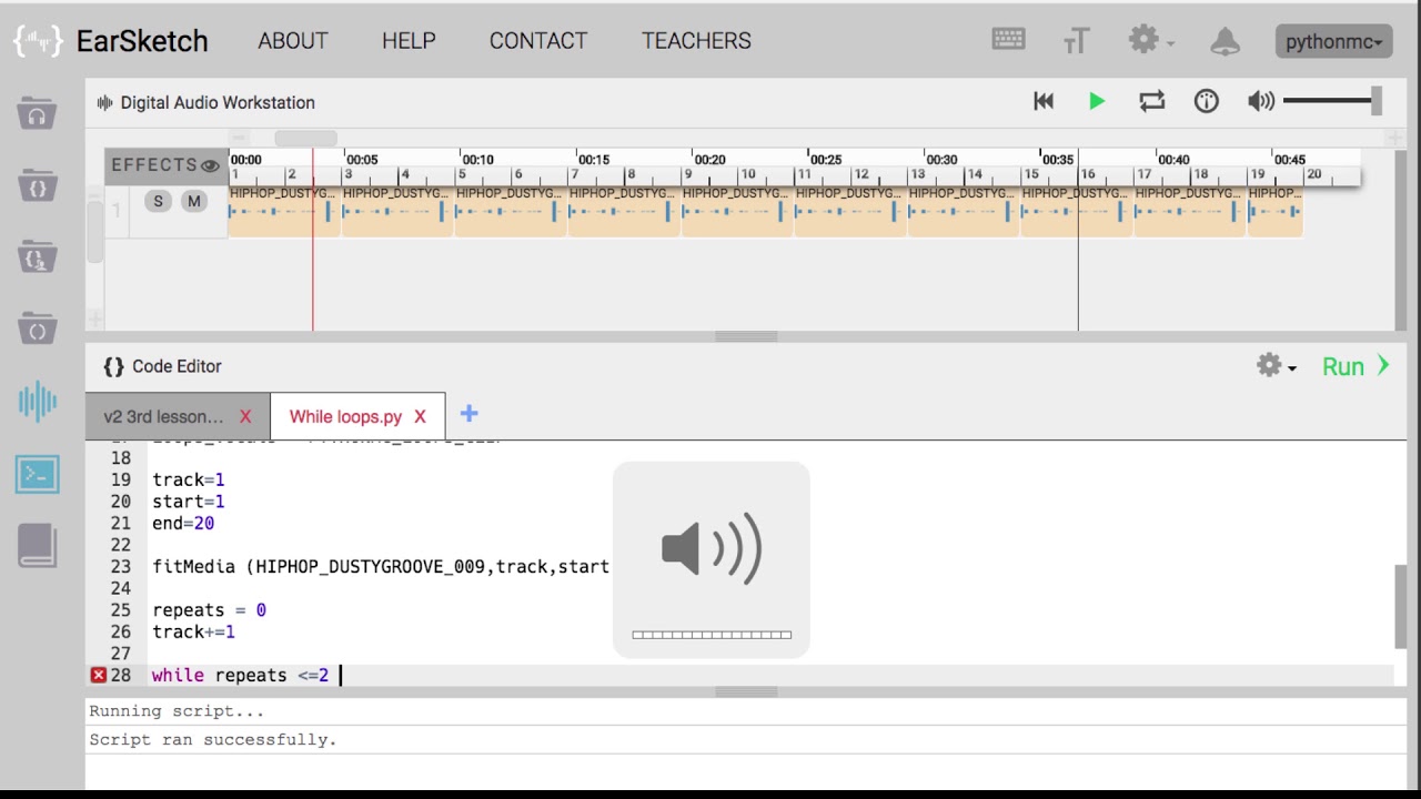 While Loops in EarkSketch - Python MC