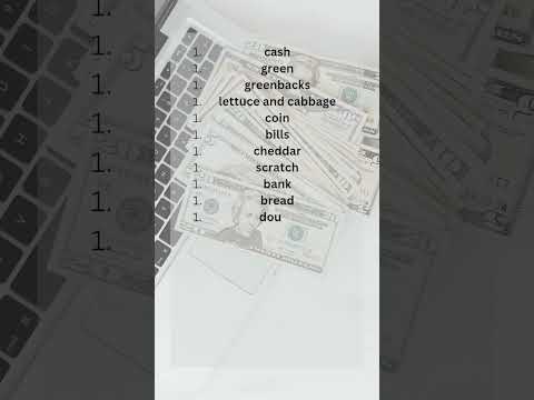 Break The Bank With These Slang Terms For Money | Money | Money slangs #money #shortsvideo