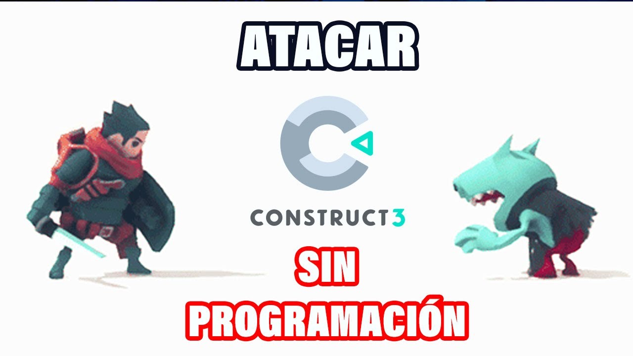 CONSTRUCT 3 Tutorial ESPAÑOL | ATACAR CON ESPADA sin programación | Plataformas 2D
