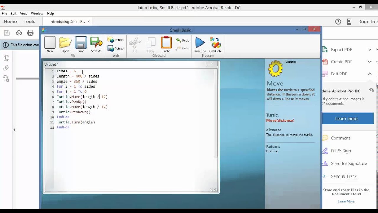 21 Moving Around (Small Basic Tutorial)