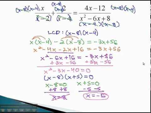 Rational Equations - Extraneous Solutions