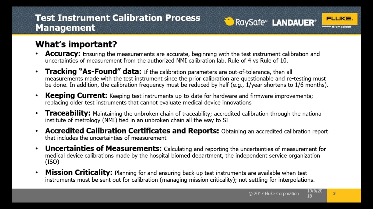 Test Instrument Calibration Process Management Best Practices
