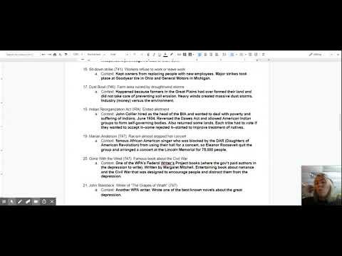 Vocabulary 16-21 Great Depression