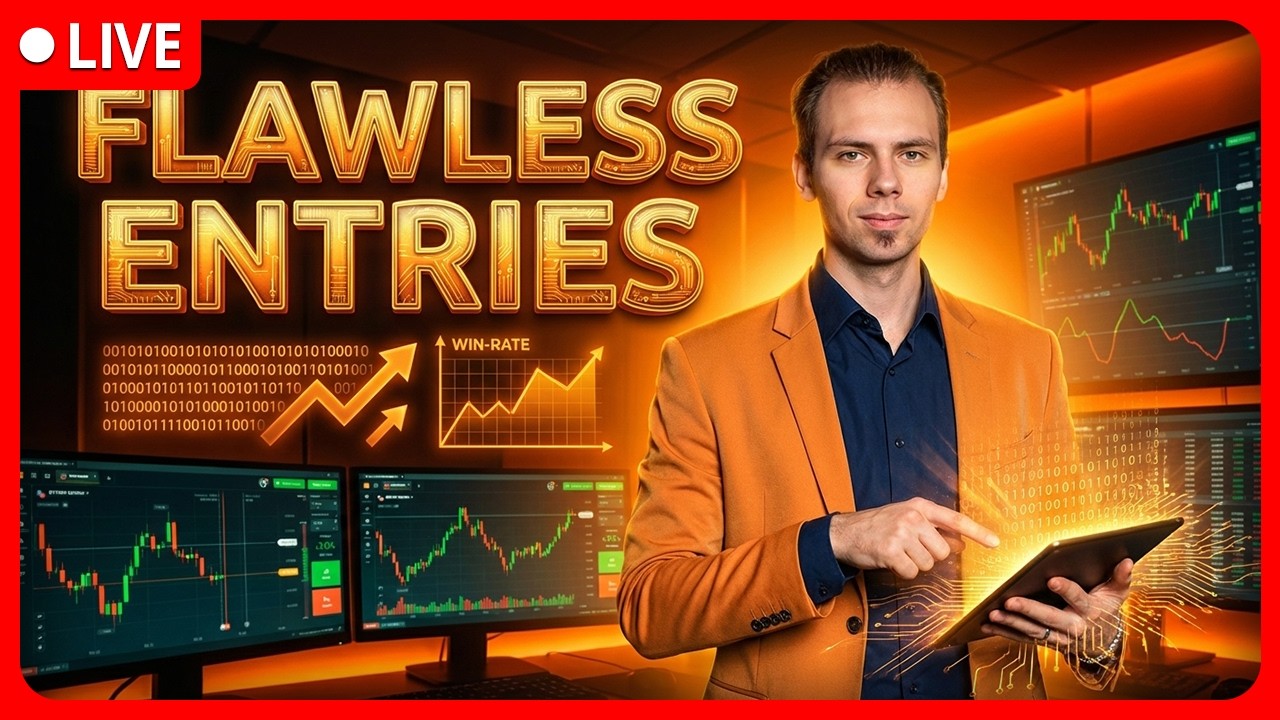 FLAWLESS ENTRIES ! Live Binary Options Trading ! Educational Stream