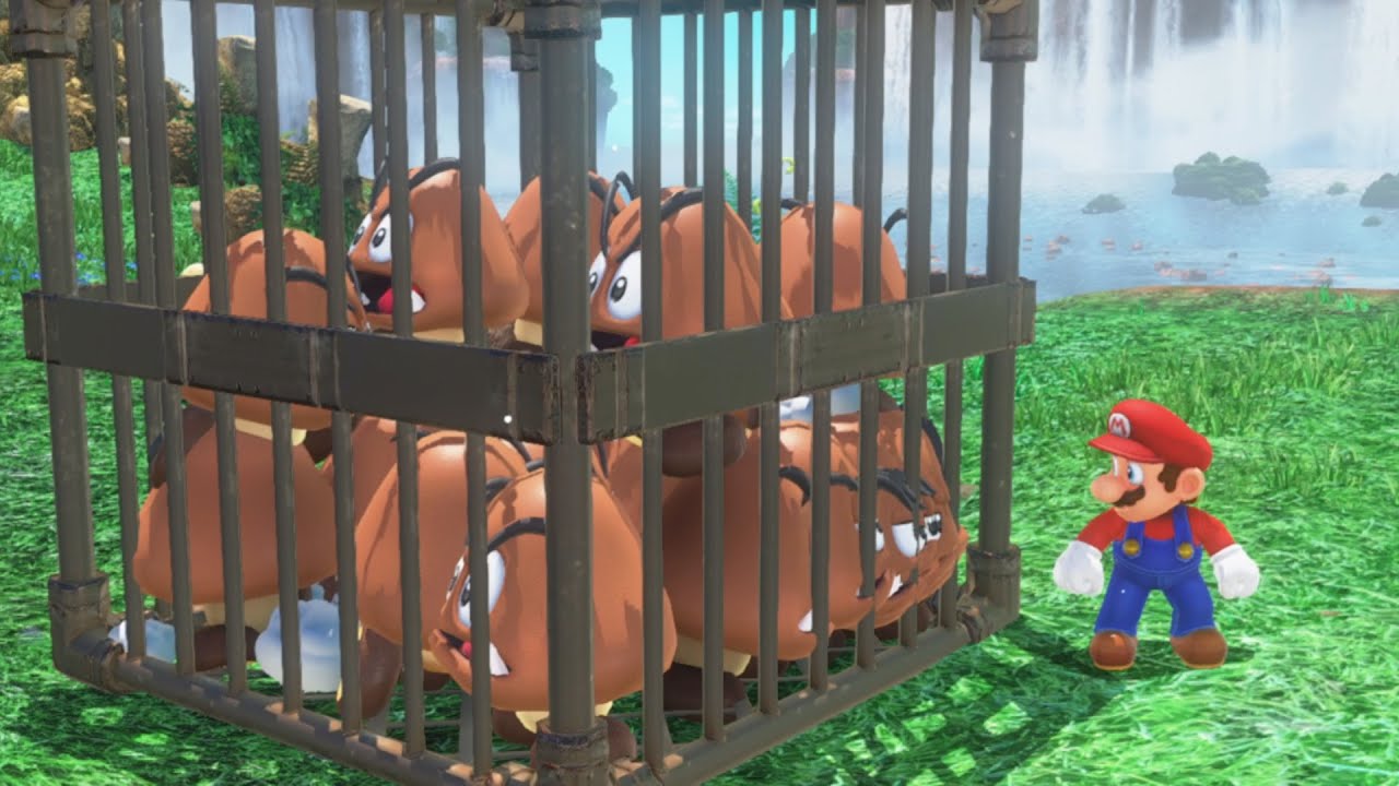 Testing 100+ Goombas in Jail in Super Mario Odyssey