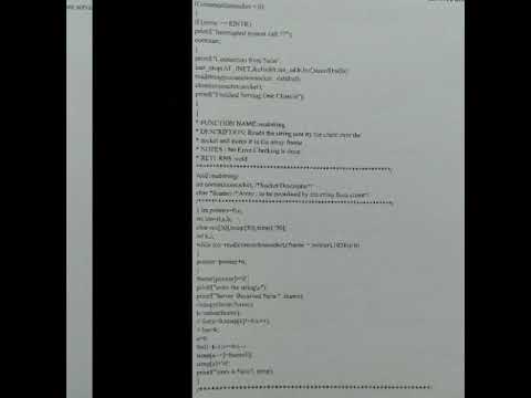 Linux Programming on sockets