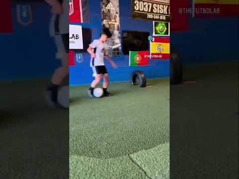 Personalizing technical skills. Soccer school. Soccer training