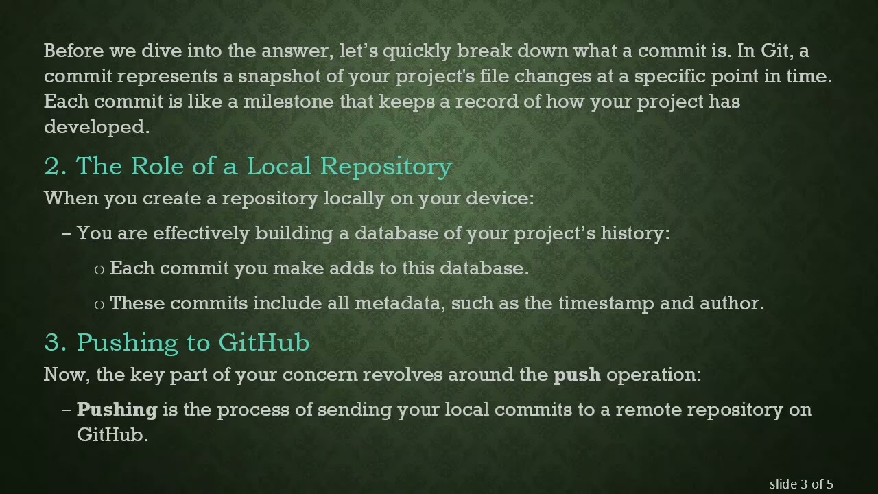 Understanding Git Commits and Pushing to GitHub: What Happens?