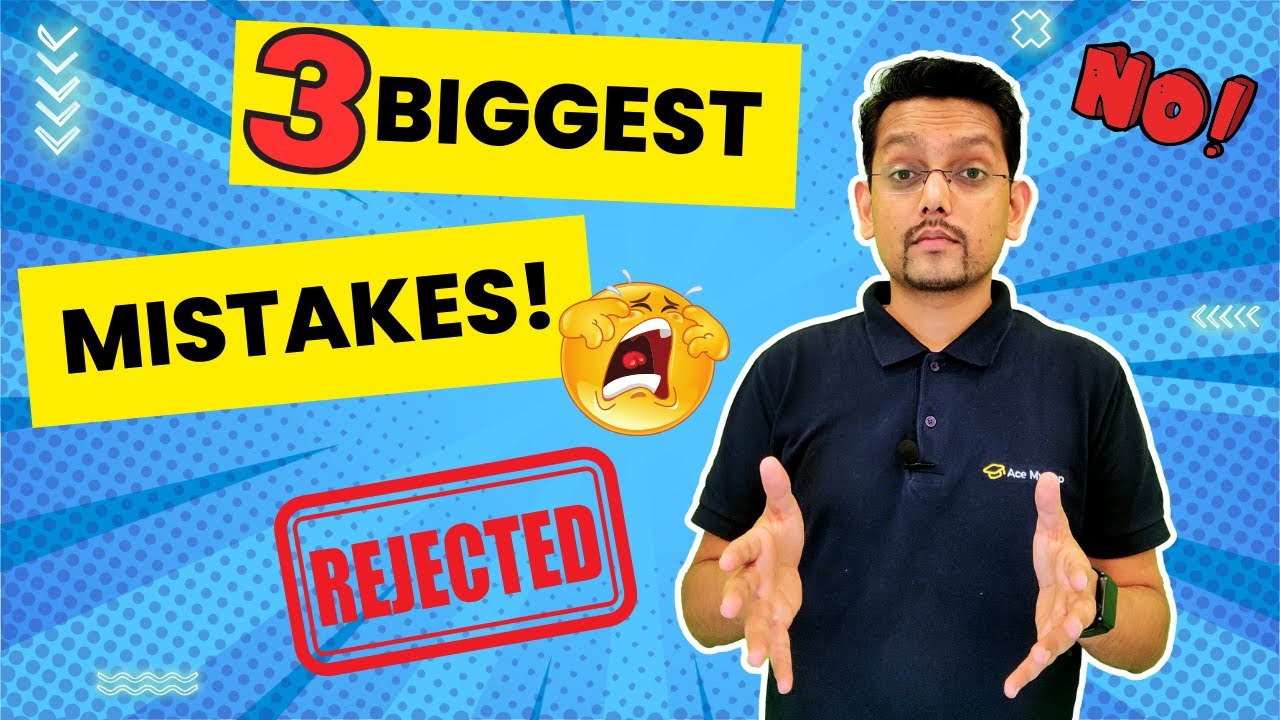 ❌ 3 BIGGEST MISTAKES! ❌ DONOT DO THIS IN STUDY ABROAD APPLICATIONS 😟
