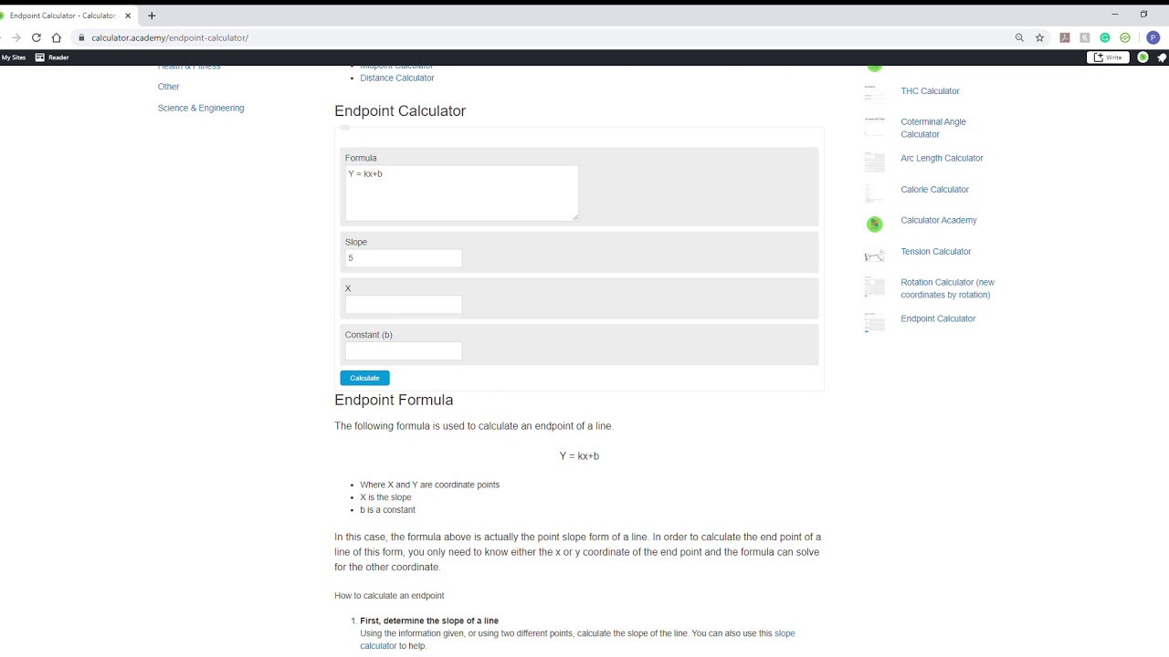 Endpoint Calculator