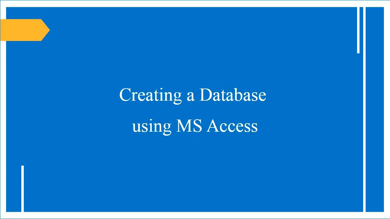 Creating a Database using MS Access-Assignment 3