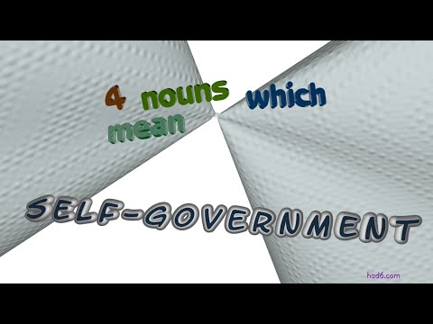 self-government - 5 nouns synonym to self-government (sentence examples)