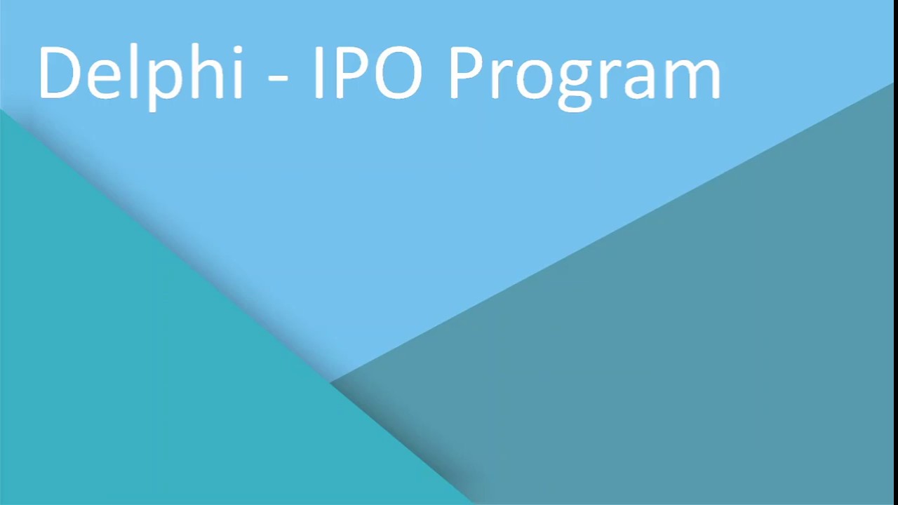 Delphi - IPO Program