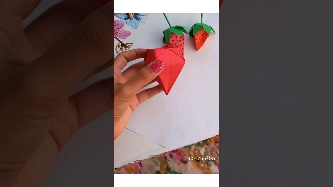 Paper Art | Paper Craft | Kids craft | Strawberry 🍓