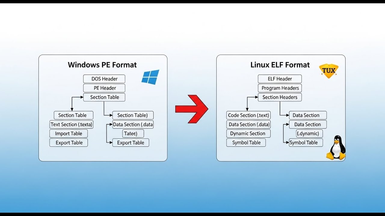 Windows PE vs Linux ELF: Deep Dive into Executable Formats & Binary Loading
