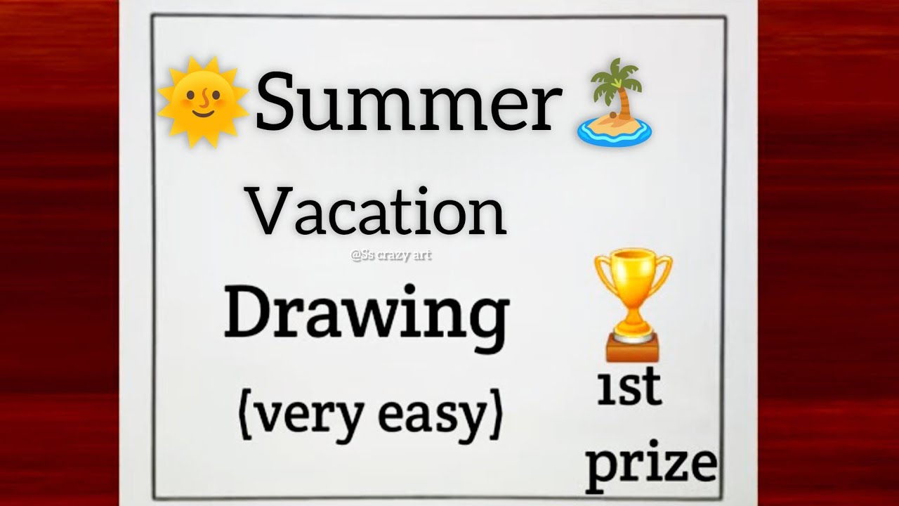 Summer Vacation Drawing 🌞🏖️ | Easy Summer Season Drawing for Beginners | Summer Holiday Drawing