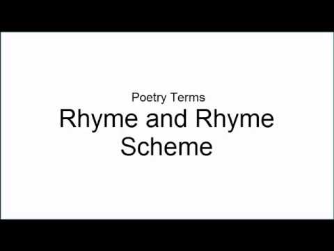 Poetry Terms: Rhyme and Rhyme Scheme