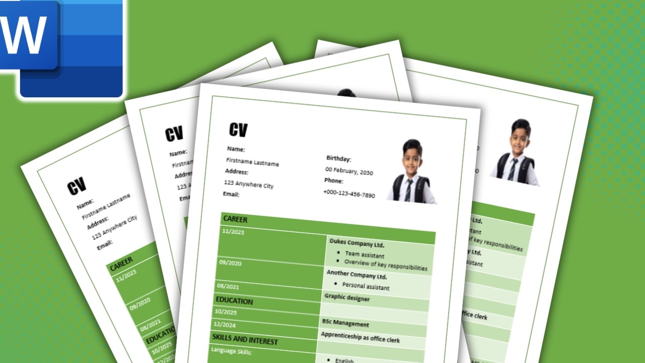 How to Create a CV as a Form | Word Tutorial