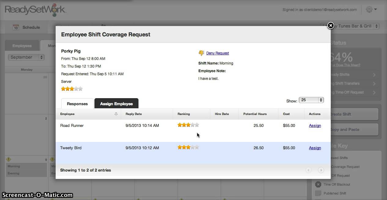 Shift Coverage Request