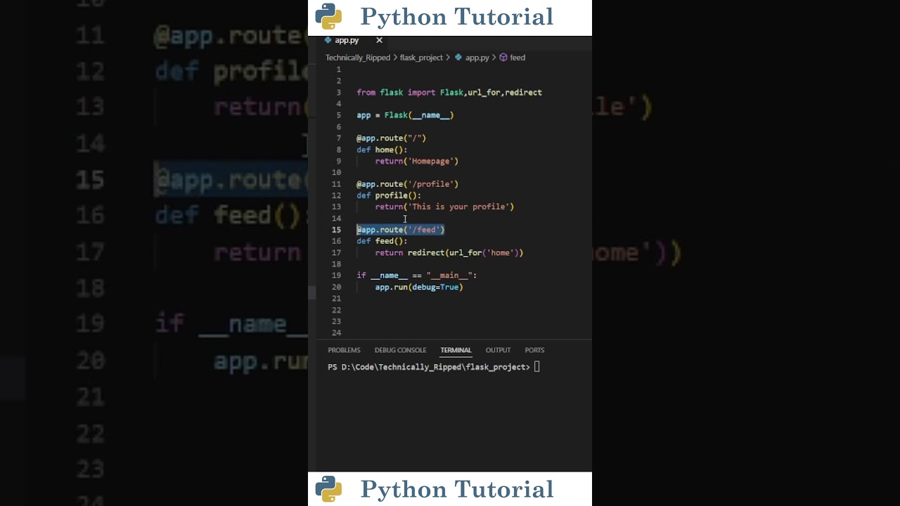 Redirecting Users With Flask | Python Tutorial