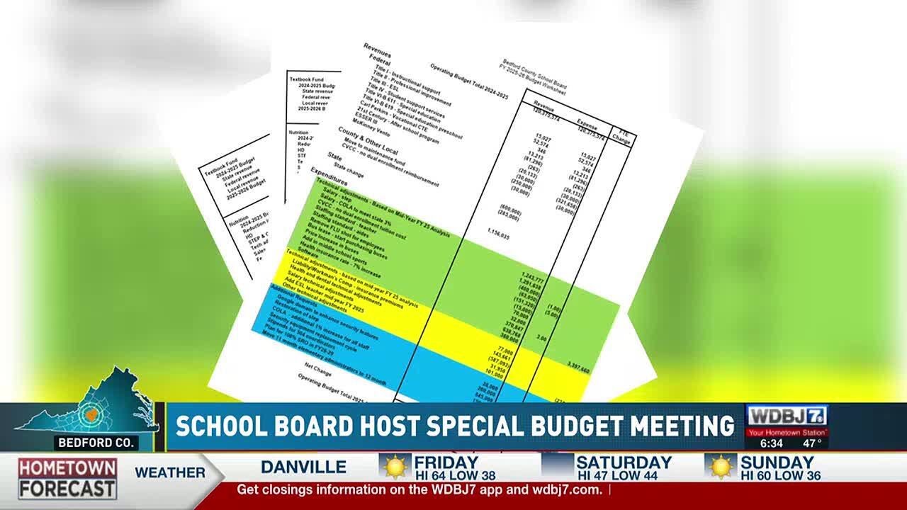 Bedford Co. School Board Hosts Special Budget Meeting
