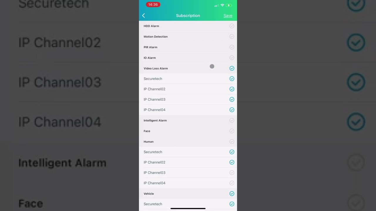 Securetech - RXCamView App push-message setup