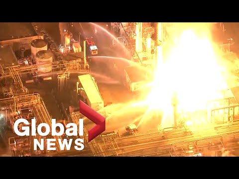 Huge Explosion at the Marathon Petroleum Refinery in Carson, California ...