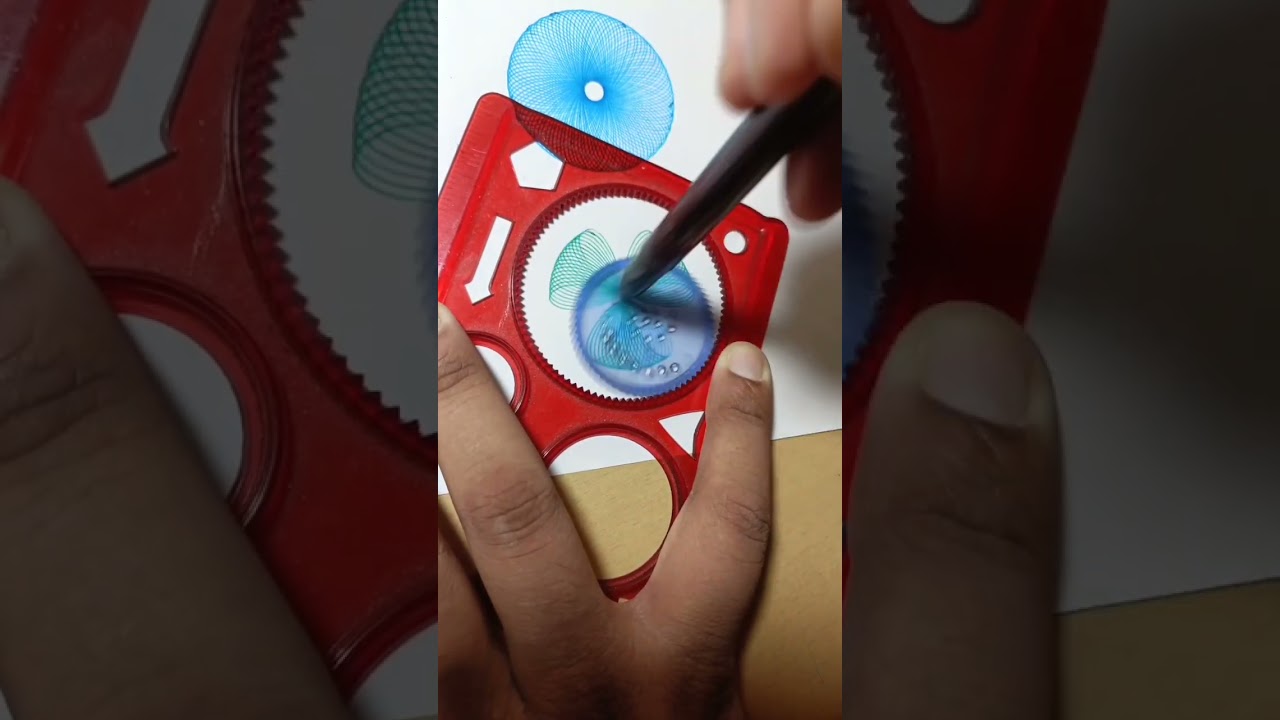 Simple Spirograph design Geometric pattern #shorts #trending