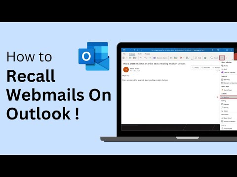 How To Recall An Email In Outlook Webmail !