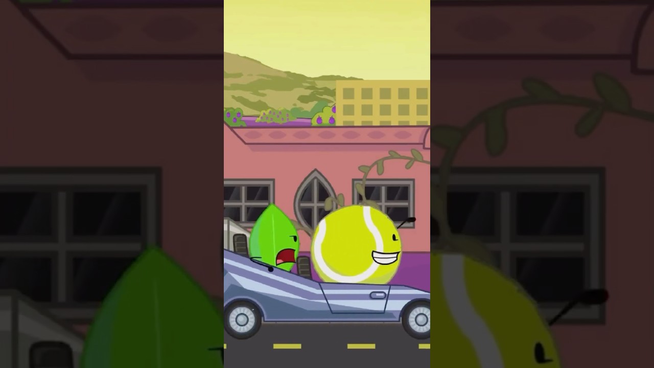 tennis ball takes leafy across yoyle city... - (bfdia 22) #shorts #bfdi #bfdia