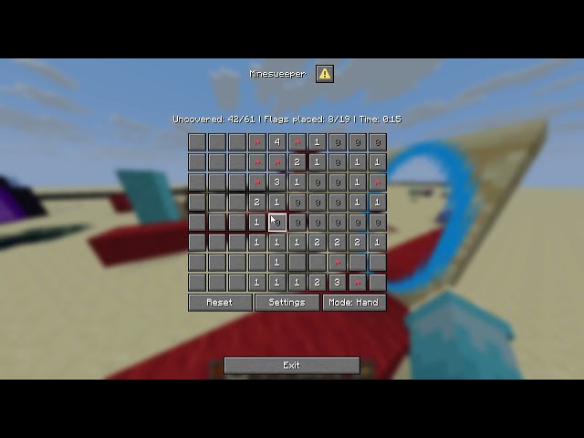 Minesweeper using Dialogs Minecraft Data Pack