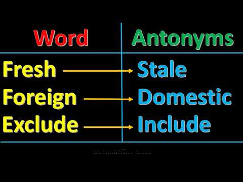 Common Antonym Words List - #englishvocabulary