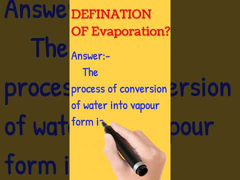 DEFINATION OF EVAPORATION? /#shorts /#defination .