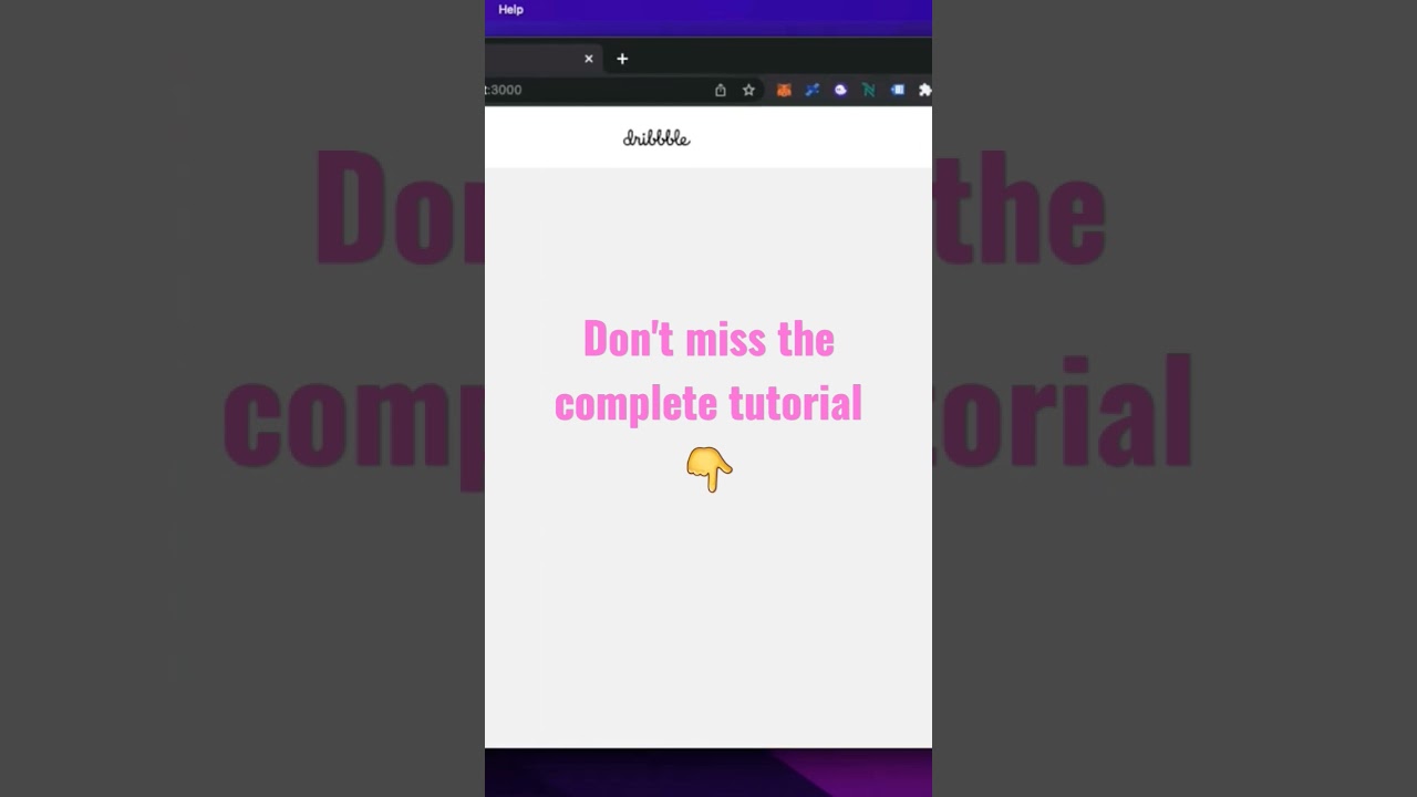 React Responsive Navbar - Dribbble Navbar Clone