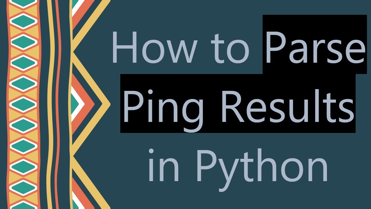 How to Parse Ping Results in Python