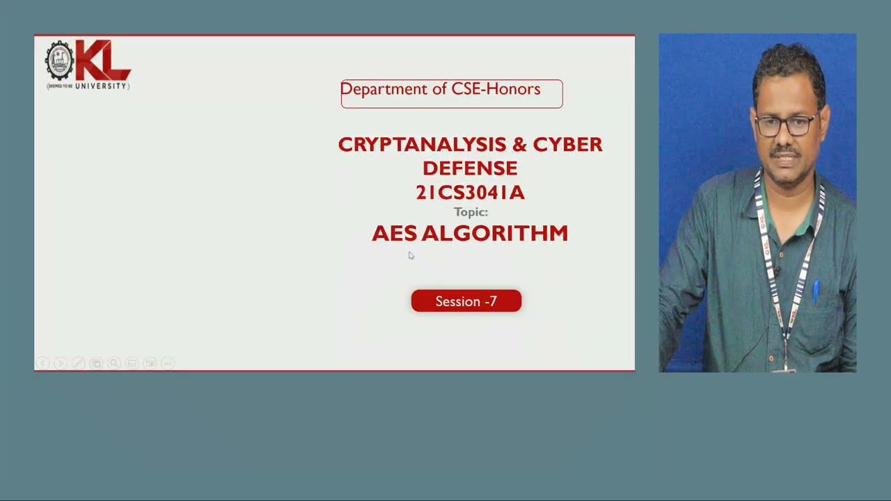 AES Algorithm (CO1:Session-7)