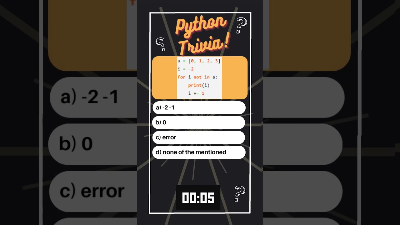 Python Trivia   Loops 60 #coding #python #techcommunity #shorts #trending #viral #datascience