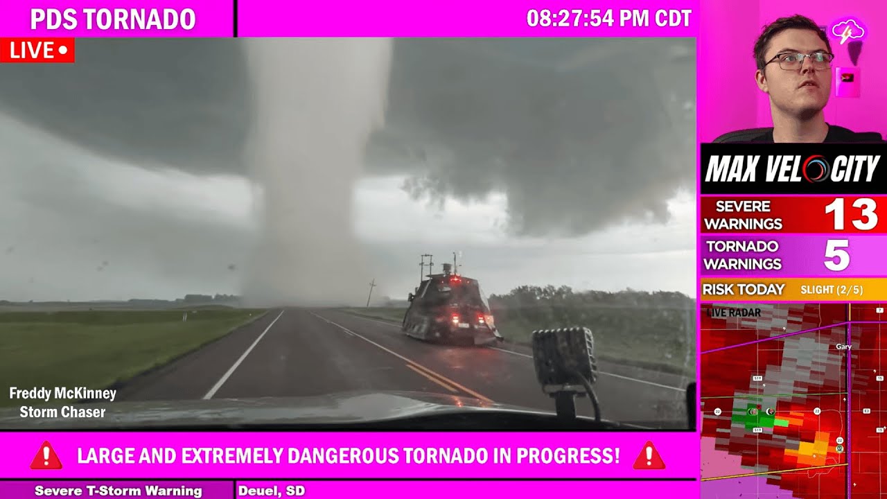 The Insane Tornado Near Gary, South Dakota & Tornado Outbreak, As It Occurred Live - June 28th, 2025