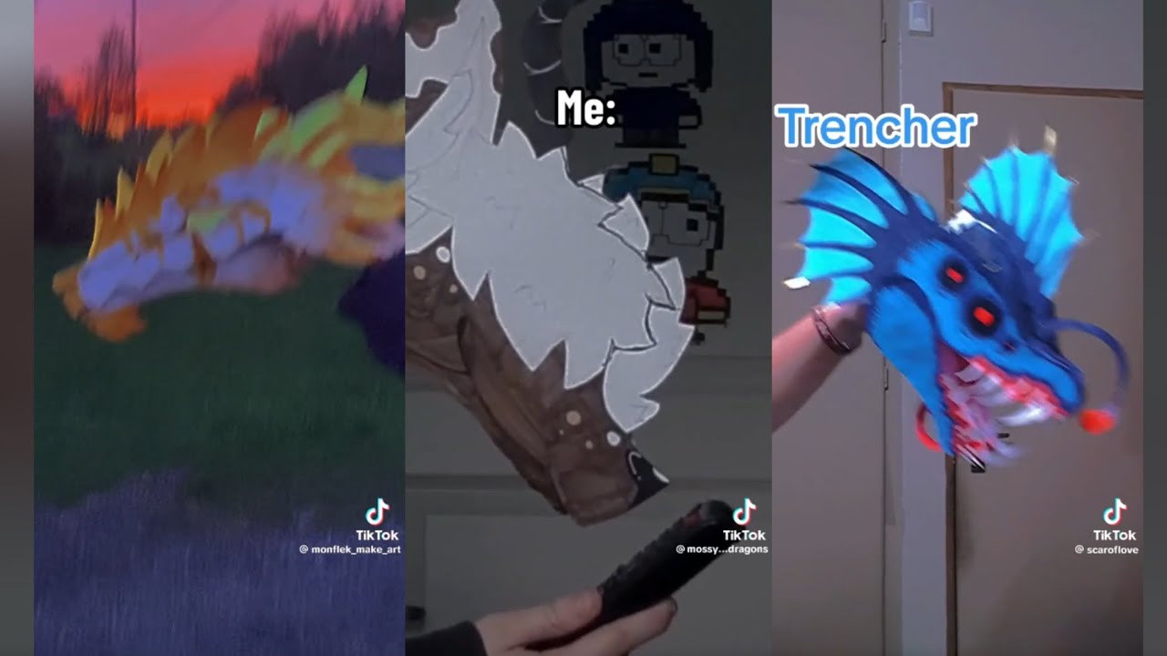 Paper Dragon Puppet TikTok Compilation 7!