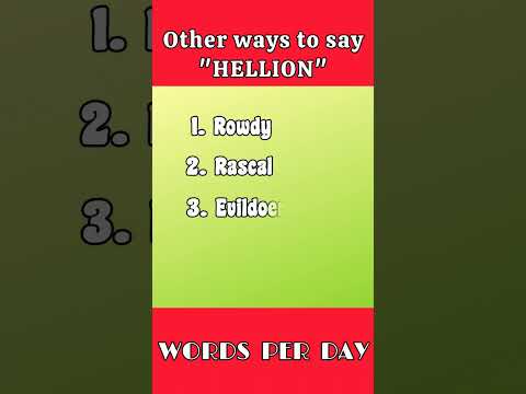 Another word for "HELLION" #englishlearners #englishlearning #youtubeshorts