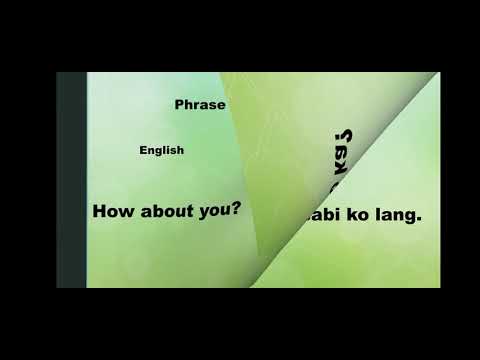 English to Tagalog Translation Useful Phrases and Sentences..