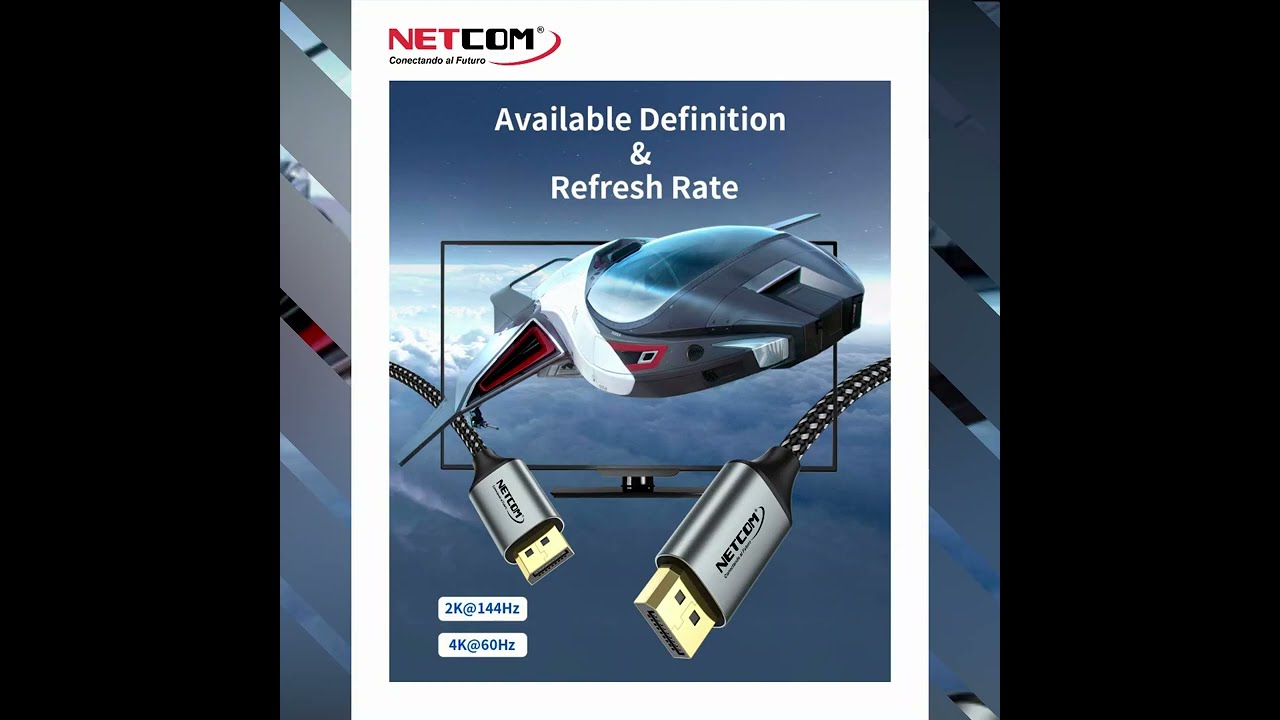 Cable Premium DisplayPort a DisplayPort  UHD  4K@60Hz - NETCOM